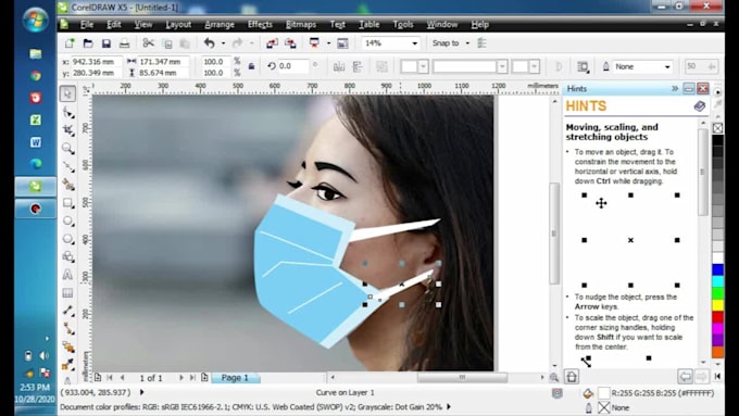 Tracing image into soft colour avatar isolated illustration by ...