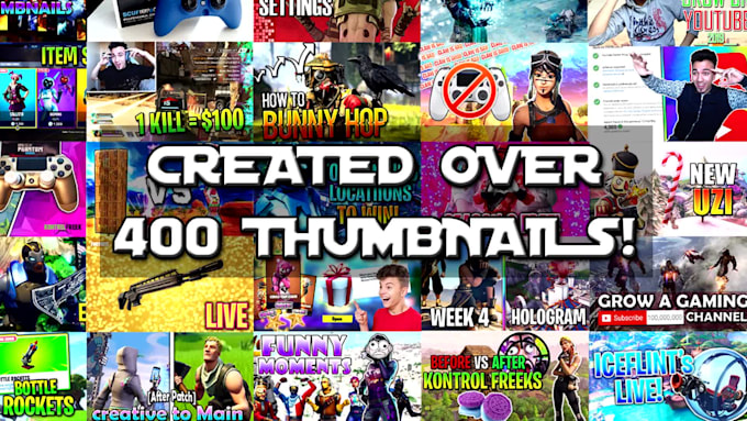 Design you 3 viral gaming thumbnails by Wemakeyour | Fiverr