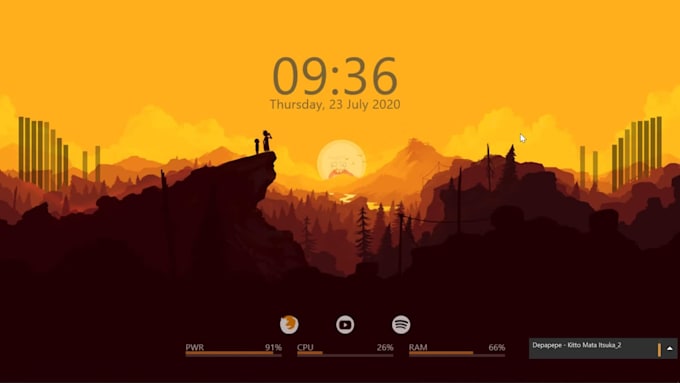 Create a simple and elegant windows desktop ui with rainmeter by ...