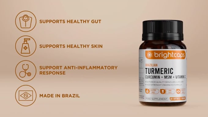 Render realistic 3d supplement animation, 3d supplement bottle design ...