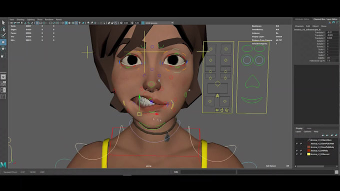 Control rig, 3d character rigging, blendshape,face morph,ue unity rig ...