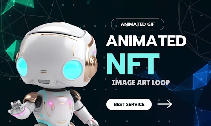 Create nft animated art, do gif animation, loop image to 3d rotating by ...