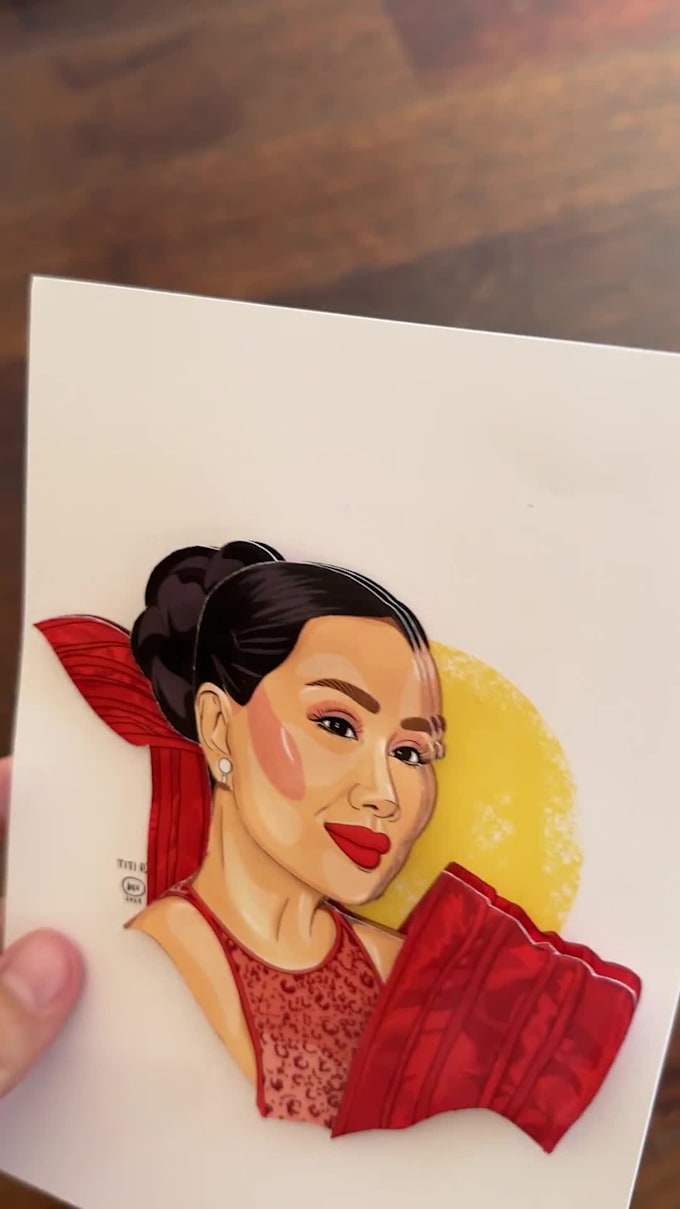 Draw a pop up portrait, ready to print for you by Cucuteladan | Fiverr