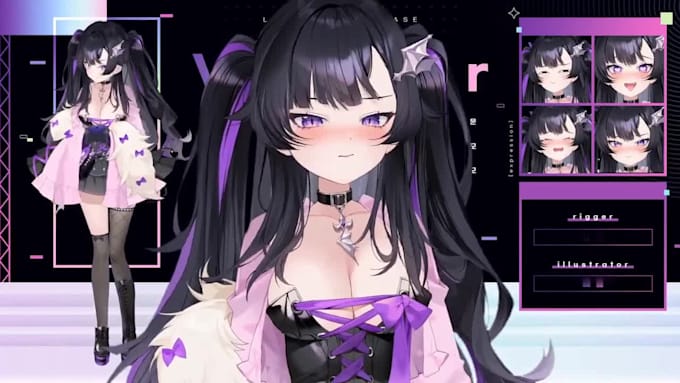 Draw and rig live2d vtuber model, 2d vtuber rigging, live2d commission, pngtuber by Arch_peety ...