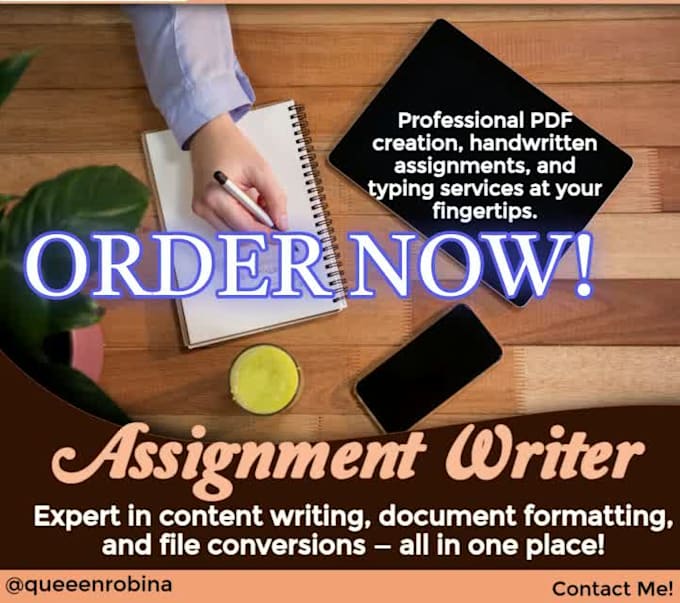 Do hand writing assignment job copy paste work pdf conversion by ...