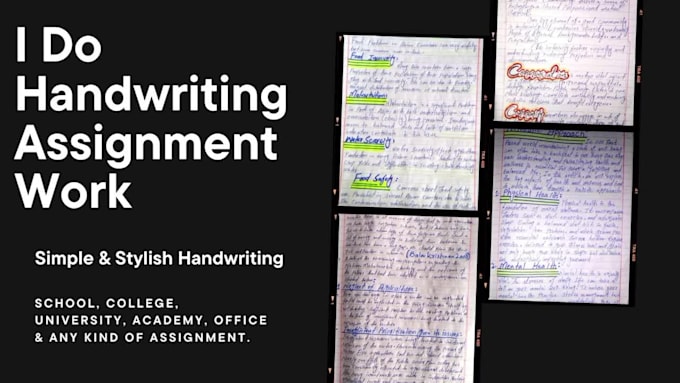 Manage assignment, hand writing assignments work by Saindadarisar | Fiverr
