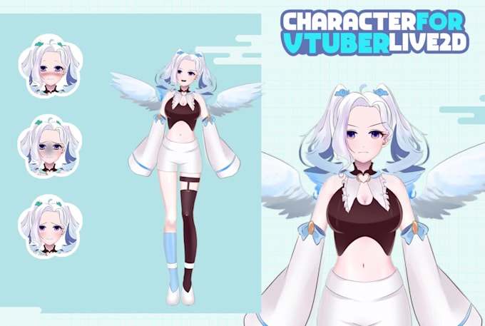 Create live2d character modeling and rigging by Design_crypto | Fiverr