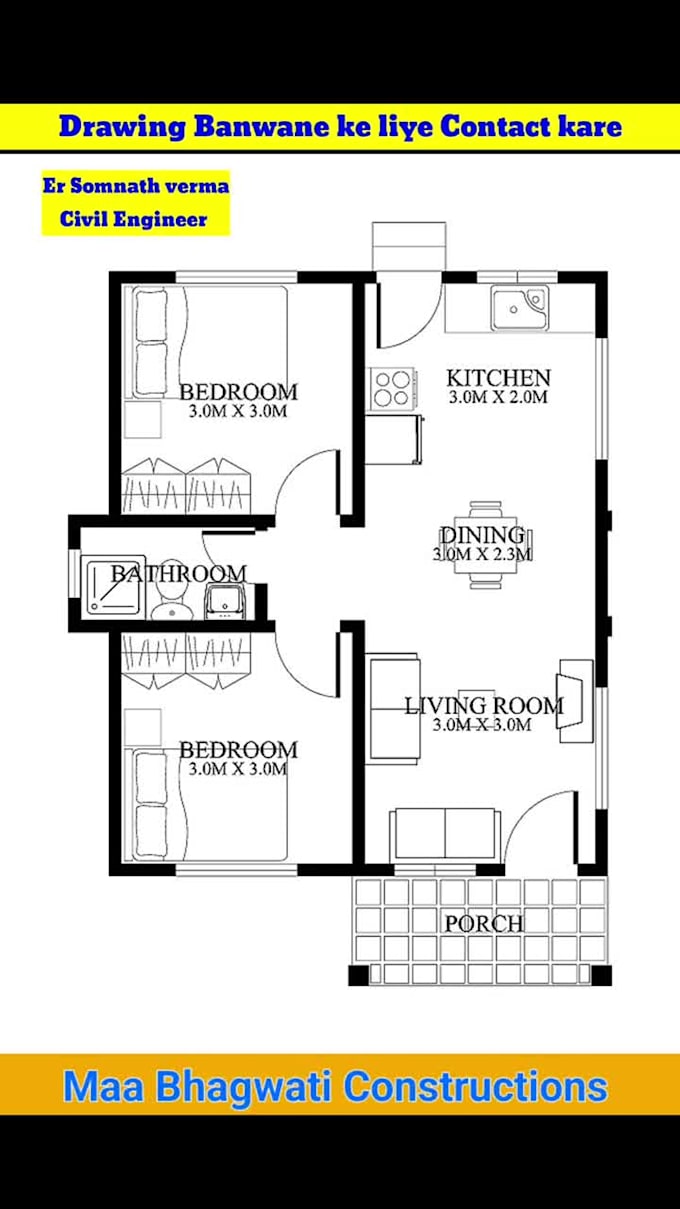 Do autocad 2d floor plan, architectural drawings by Engineering_sub ...