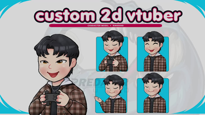 Crea diseños de tuber png personalizados en estilo de dibujos animados ...