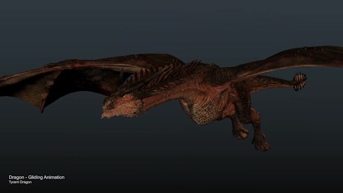 Create 3d realistic dragon animation, sculpting dragon, 3d animal ...