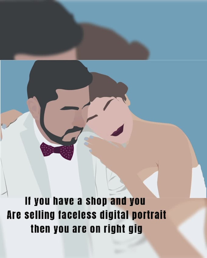 Draw faceless vector art from your photo by Hussainali165 | Fiverr