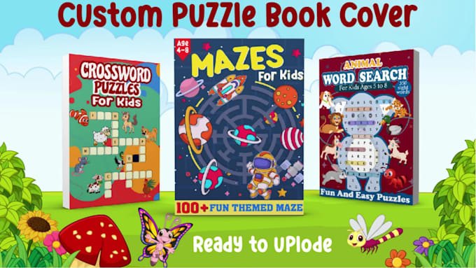 Do mixed activity puzzle book cover and interior for amazon kdp by ...