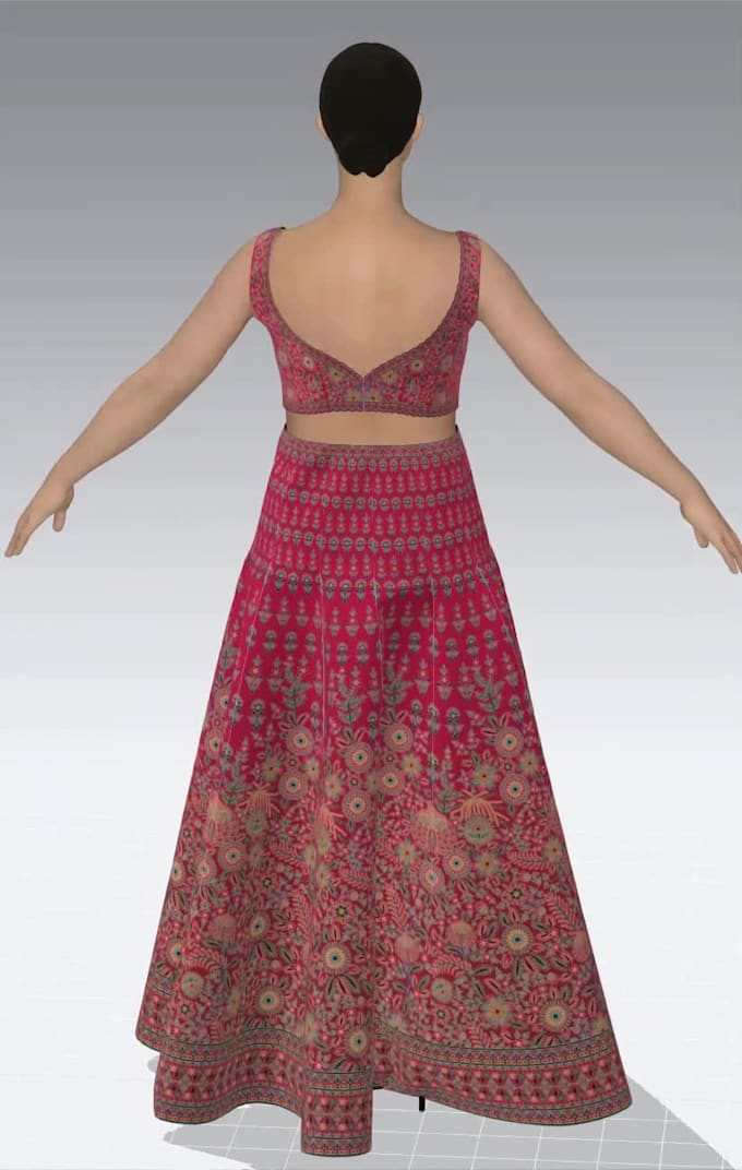 Design seamless pattern and lehenga design by Indrendra | Fiverr