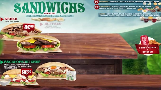 Create a professional digital menu board, dynamic and static menu ...