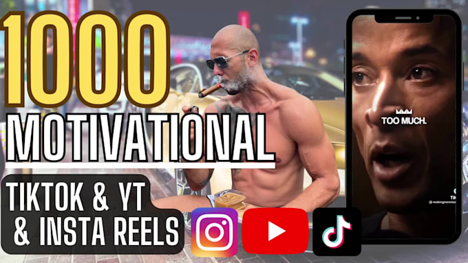 Create motivational and rich tiktok and youtube shorts clips by Timbosana | Fiverr