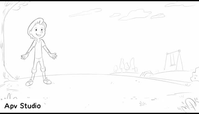 Do 2d traditional animation, 2d line art, frame by frame, 2d classical animation by Apv_studio ...