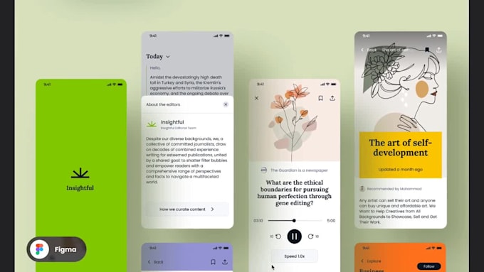Design your mobile app ui ux in figma by Mdborkat | Fiverr