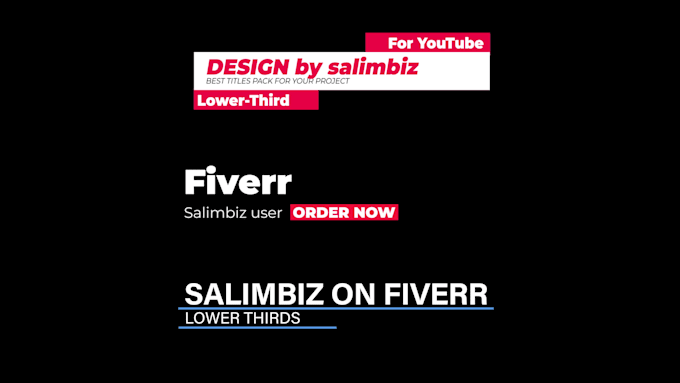 Design fully custom lower thirds, text animations, titles and subscribe ...