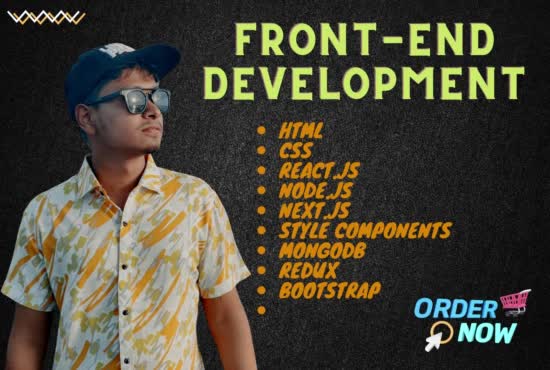 Be your front end developer with css, js, react js by Rahyanshamsi | Fiverr