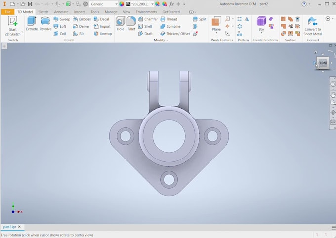 Make stl file from technical drawing by Merttoprakli | Fiverr