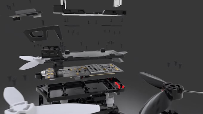 Render cgi 3d drone animation, 3d drone model, drone animation by Shali ...