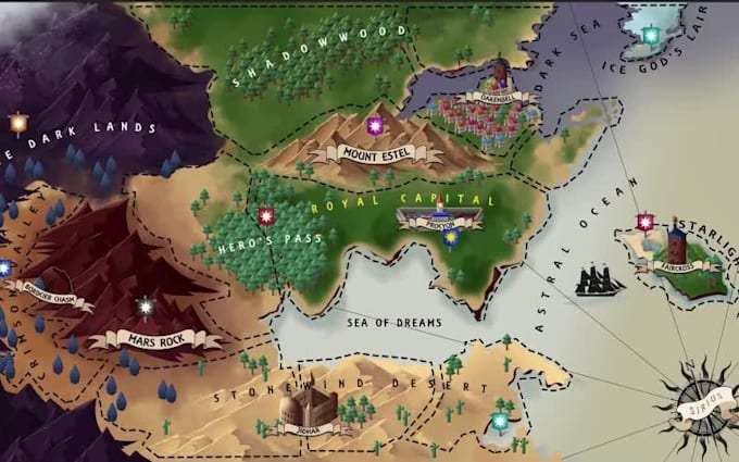 Make fantasy vector map rpg inkarnate illustration world map custom dnd ...