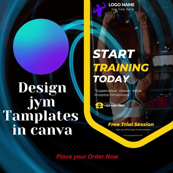 Design jym in canva editable for you by Ashrifariff | Fiverr