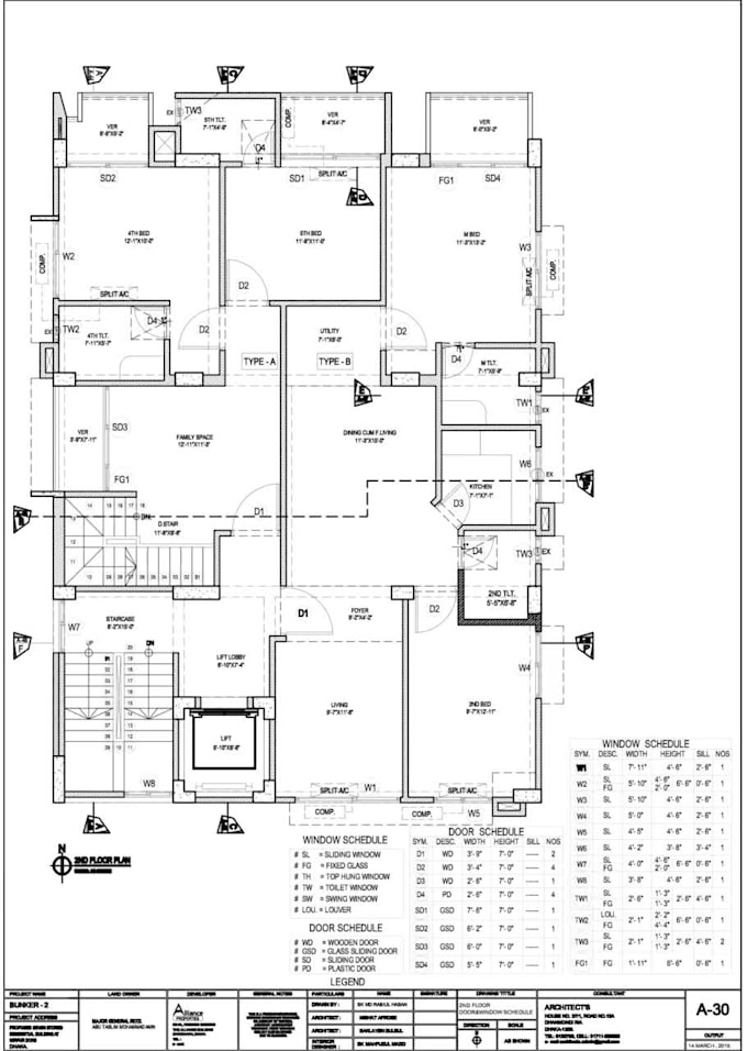 Design architectural 2d floor plan, redraw floor plan in autocad and ...