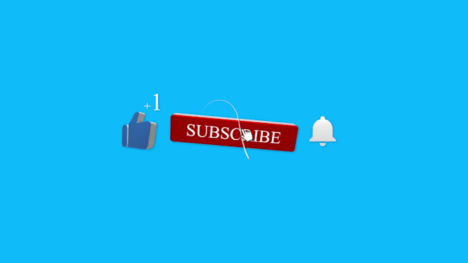Create 3d youtube subscribe button animation by Tahsanjadaf | Fiverr