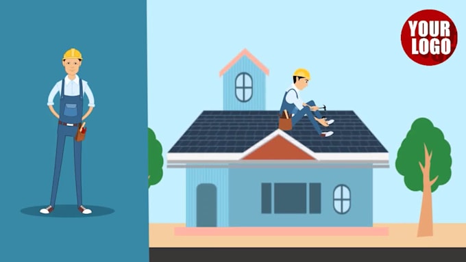Do roof repair, roof damage, and roof leaking most popular 2d animated ...
