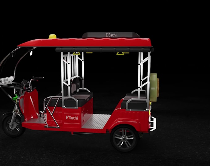 Creating the future of urban transport e rickshaw 3d design by Hariom ...