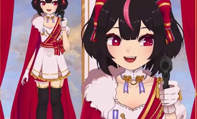 Draw anime art illustration original character fanart chibi vtuber ...