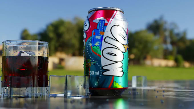 Do realistic 3d beverage design, 3d cgi beverage animation, 3d cgi can ...