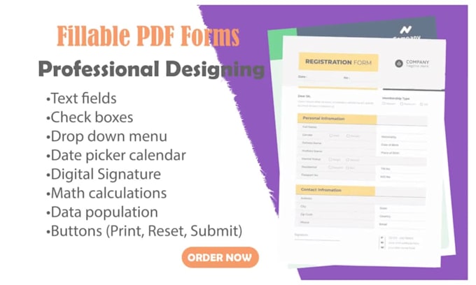 Create, redesign interactive fillable pdf form in adobe acrobat, adobe ...