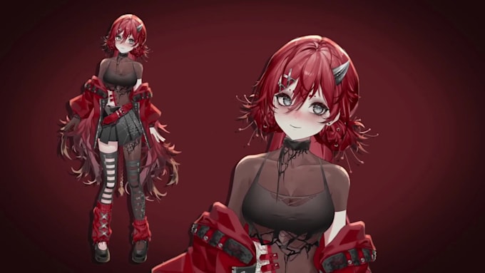 Create 2d vtuber model, 2d vtuber rigging, character design, vtuber ...