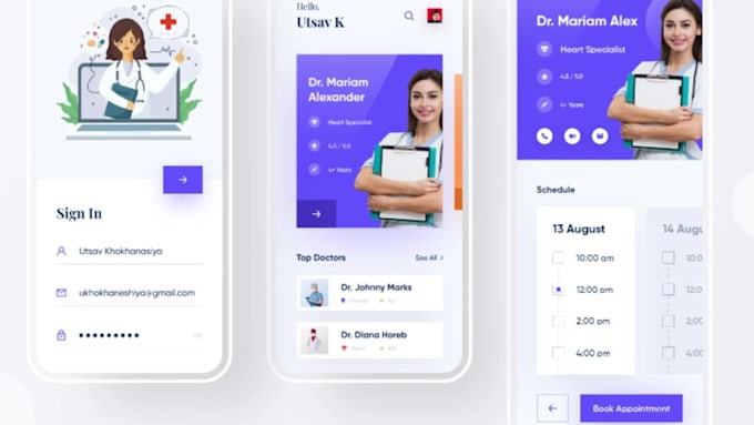 Stunning hospital ui ux for web and mobile app by Larrymike0300 | Fiverr
