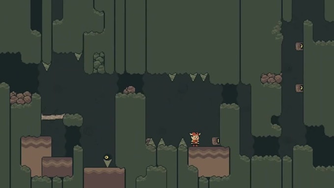Create a 2d endless runner platformer game, side scroller pixel art ...