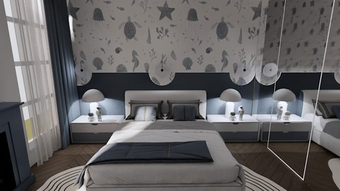 Create realistic kids room renders by Nazsu_interior | Fiverr