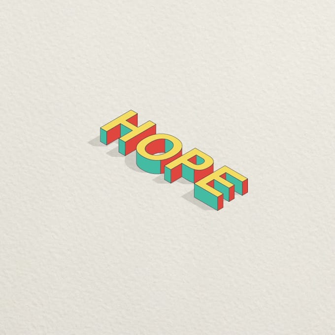 Create 3d isometric word catchy simple design for you by ...
