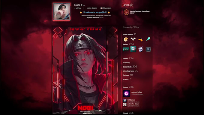 Create animated steam profile artwork by Sondoan273 | Fiverr