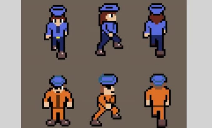 Create 16, 32 or 64 bit pixel art character design for your game by ...