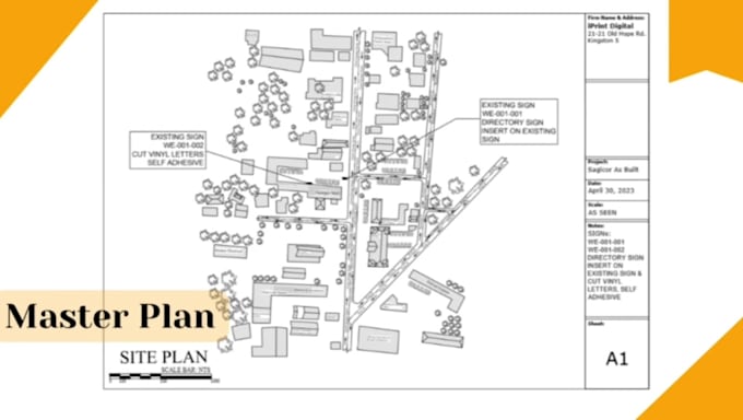 Draw 2d site plan, and master plan in autocad from google maps