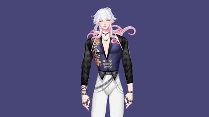 Design 2d anime vtuber character model rigging live 2d vtuber model ...