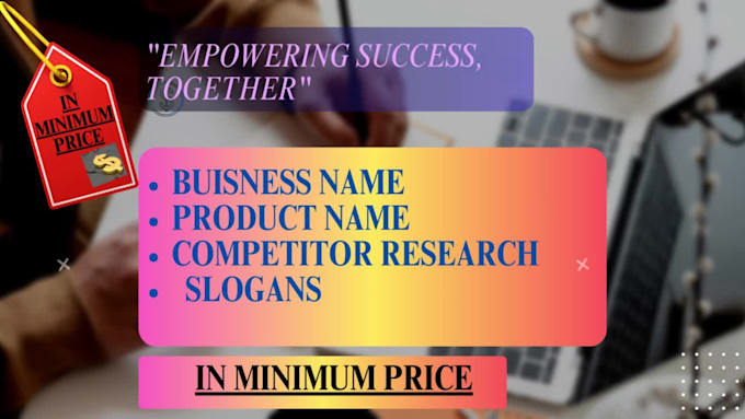 Suggest 5 product names, brand name for your business by Shouna0800 ...