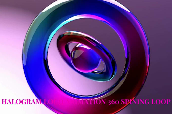 Animation hologramme logo intro animation cgi vfx 360 rotation boucle ...