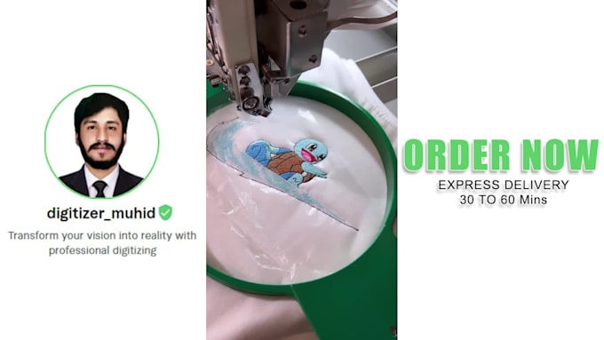 Do line art photo embroidery digitizing by Digitizer_muhid | Fiverr