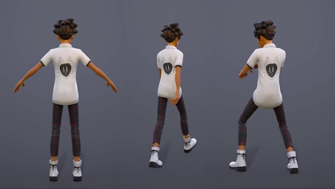 Rig and animate, 2d art, stylized 3d character, cartoon model in ue4 ...