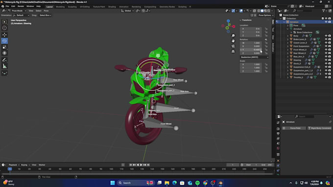 Rig your motorcycle in blender by Iliestefan122 | Fiverr