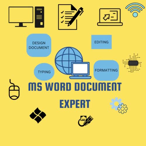 Create,type,design and edit microsoft document by Haleemasadia561 | Fiverr
