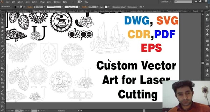Design custom vector file for laser cutting dxf svg ai cdr pdf by ...